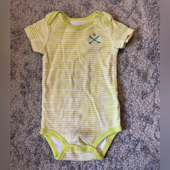 Carter's | One Pieces | For 10 Striped Onesie With Embroidered Baseball ...
